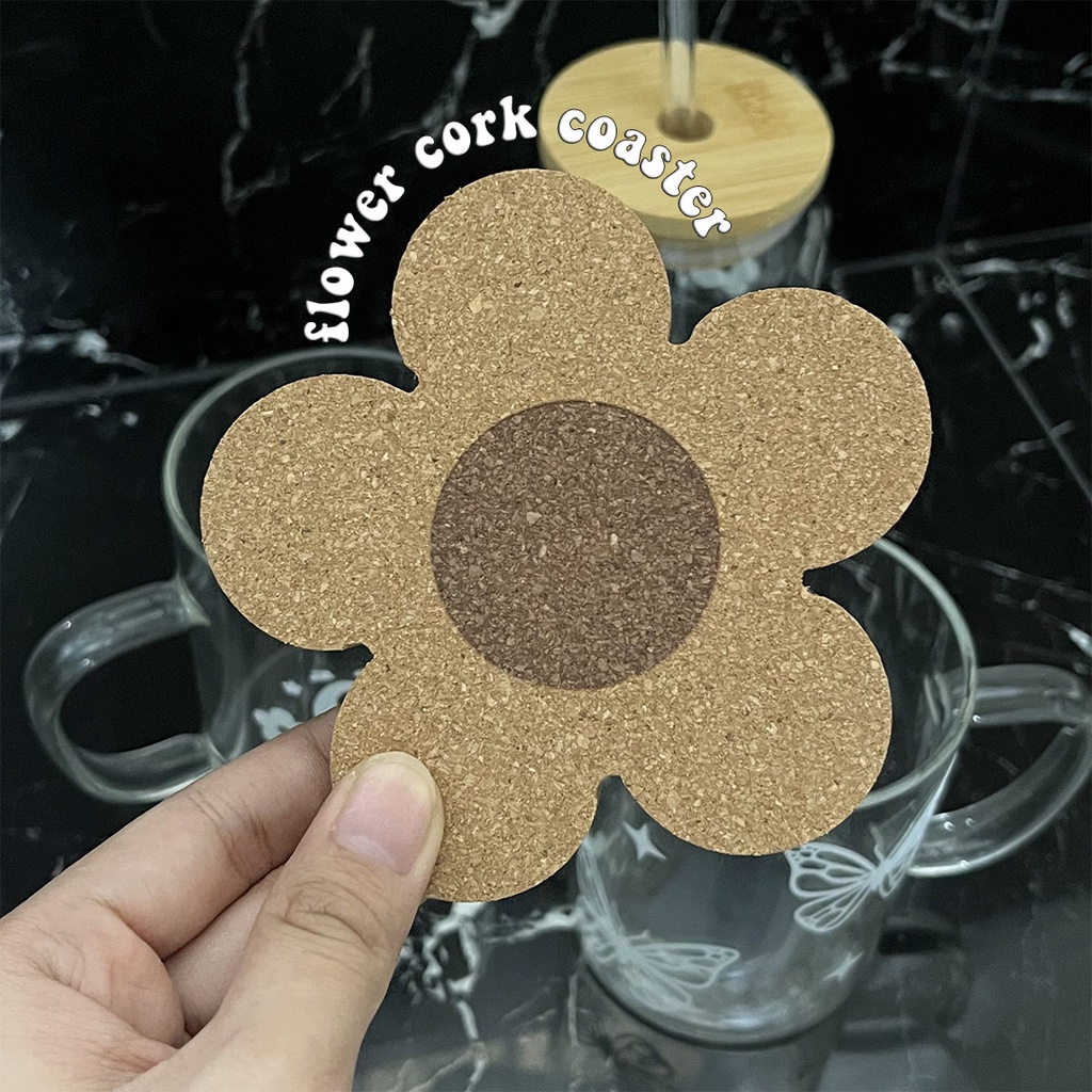 Flower Cork Coaster | monte craftie | Shopee Philippines