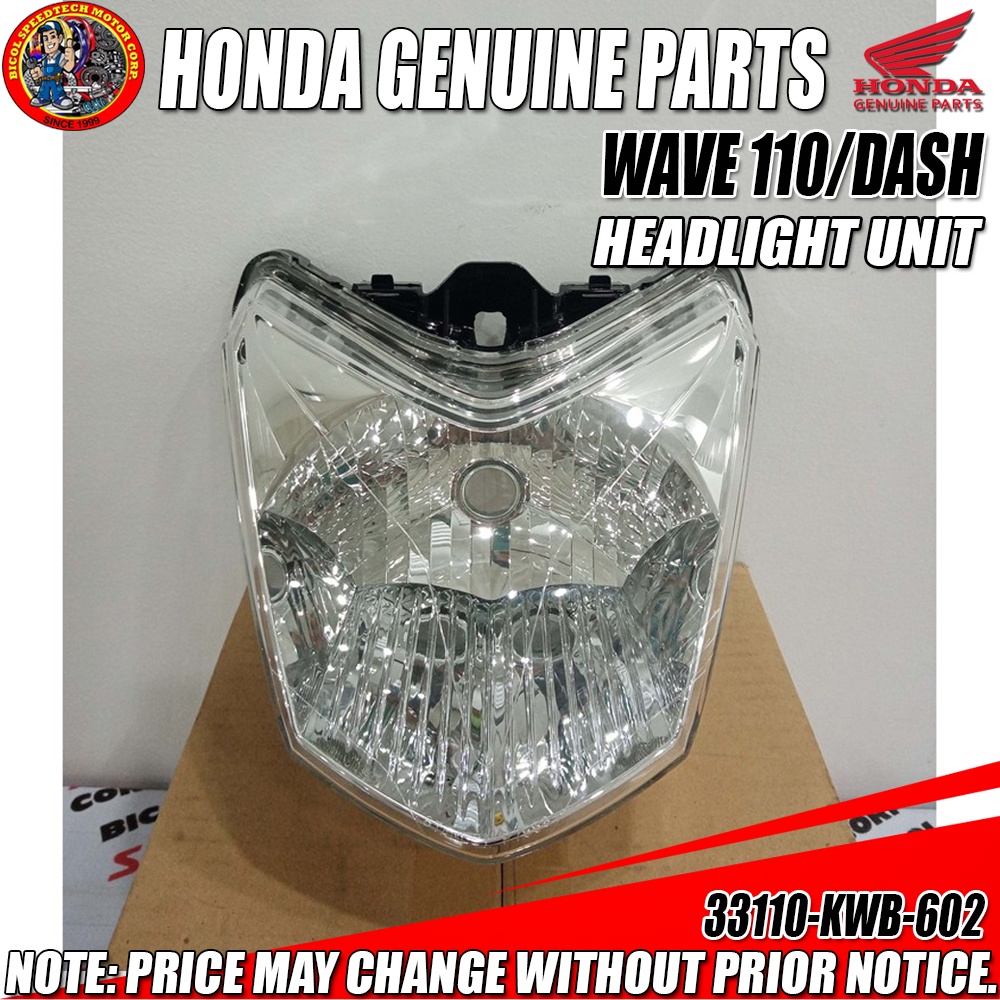 WAVE 110/DASH HEADLIGHT UNIT (HPI) (GENUINE: 33110-KWB-602) | Shopee ...