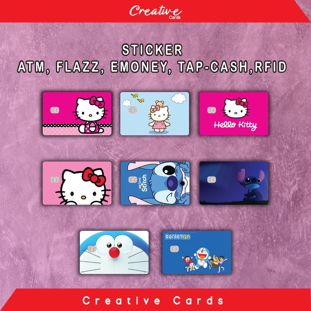 Atm Skin Card Sticker Sticker - Hello Kitty, Doraemon, Stitch ...