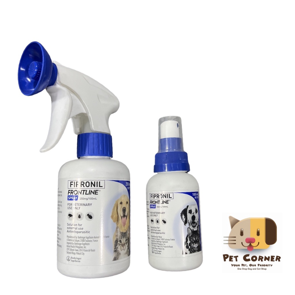 FRONTLINE SPRAY FOR DOGS AND CATS TICK AND FLEA 100ML -250ML | Shopee ...