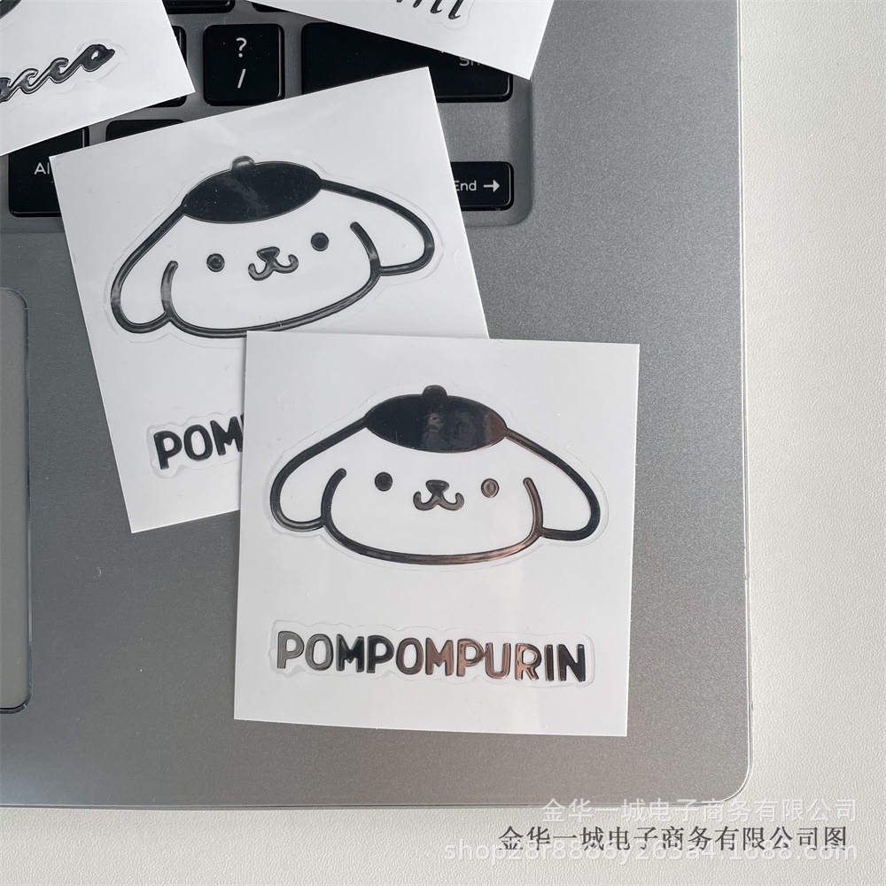 ins Style Sanrio Metal Stickers Simple Cartoon Cute Pacha Dog ...