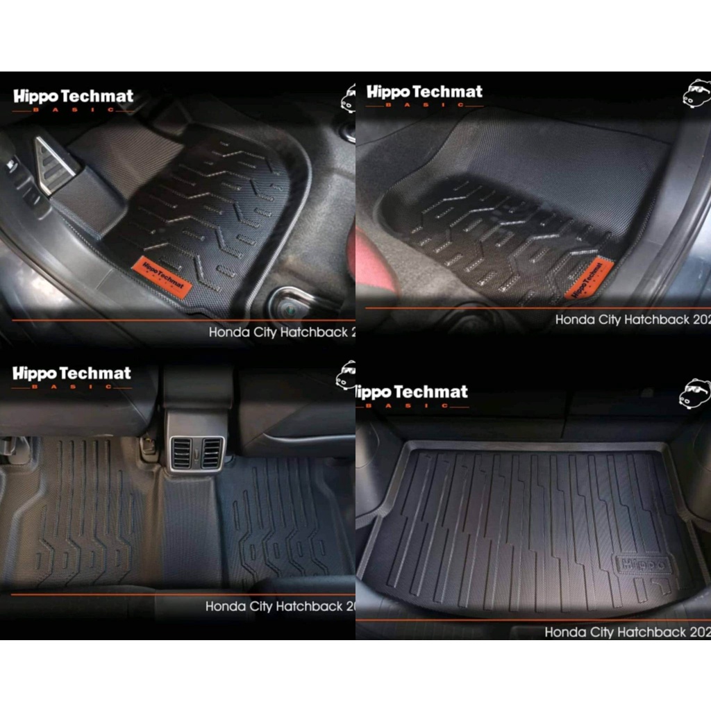 HONDA CITY HATCHBACK 2021-UP Hippo Techmat Basic Deep Dish Mats V2 ...
