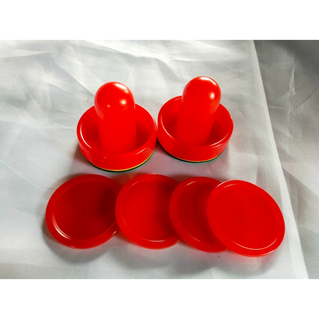 Mini Air Hockey Pucks and Paddles for 4ft to 5ft- Set of Two Red Air ...