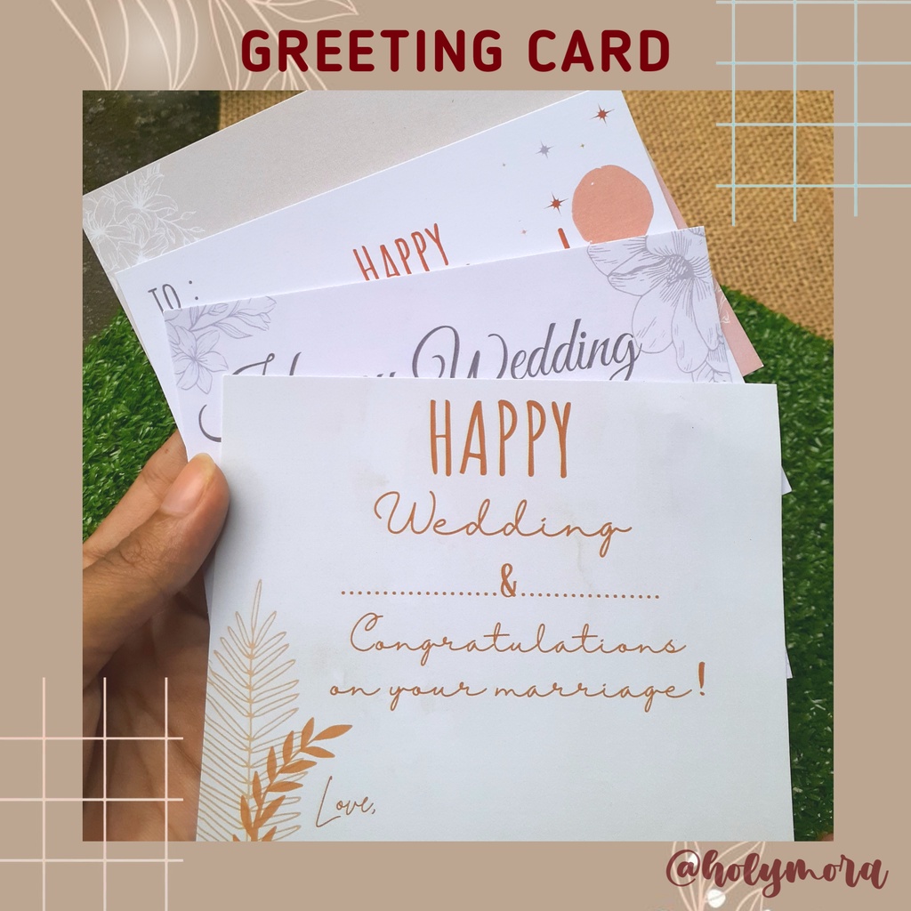 Greeting CARD HAPPY WEDDING Gift Letter GREETING CARD | Graduation ...