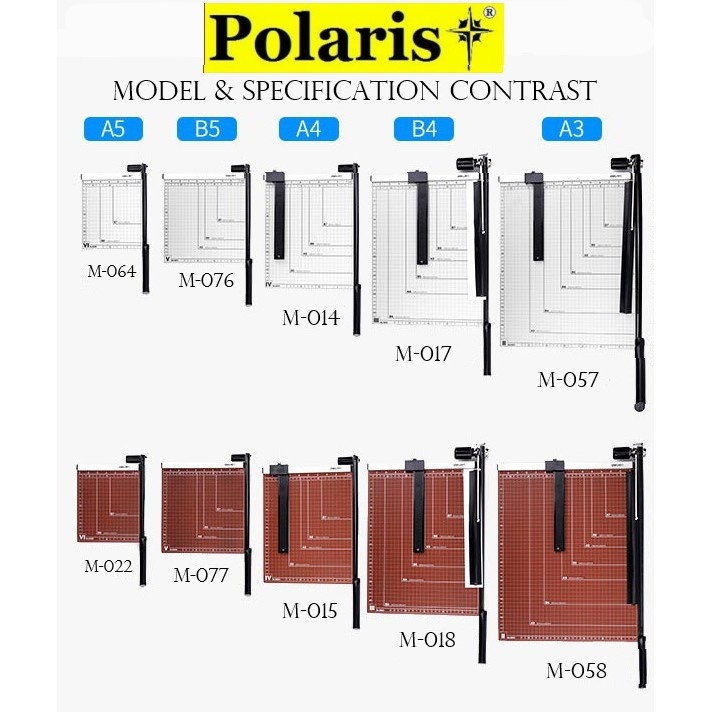Polaris Paper cutter Wood base (A3/ B4/ A4/ B5/ A5) | Shopee Philippines