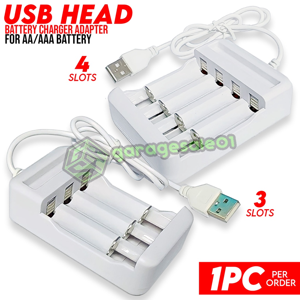 AAA / AA battery charger USB head AA / AAA battery charger | Shopee ...