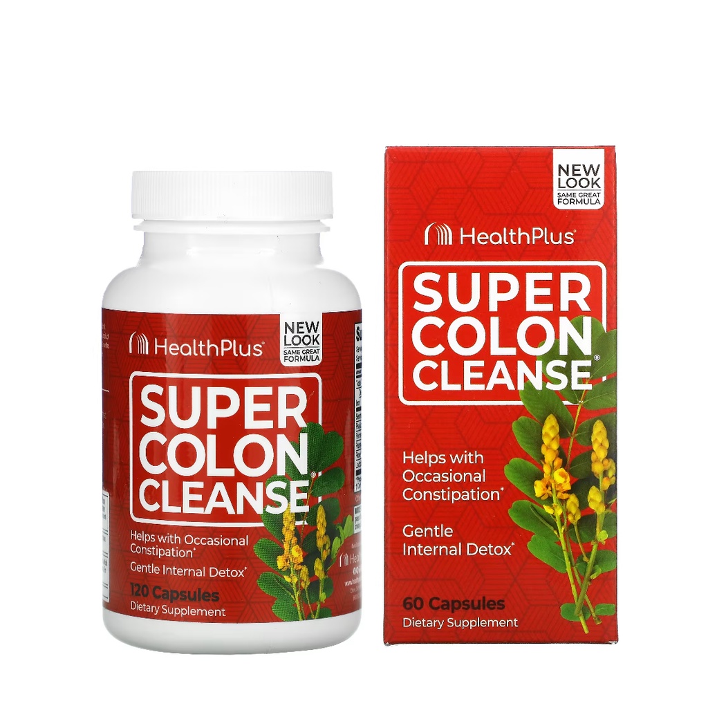 Health Plus Inc. Super Colon Cleanse 60 or 120 Capsules Original Colon ...