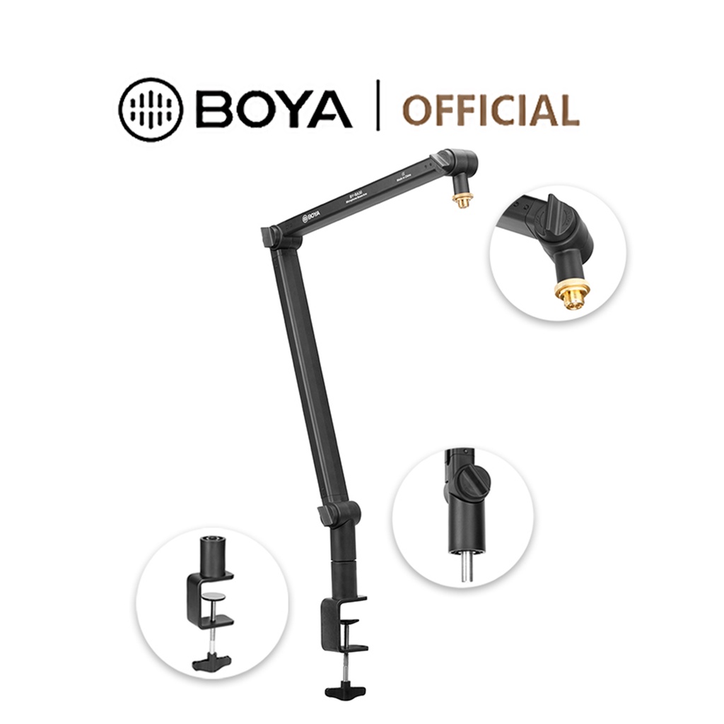 BOYA BY-BA30 Microphone Boom Arm with C-Clamp Mount Stand Heavy Duty ...