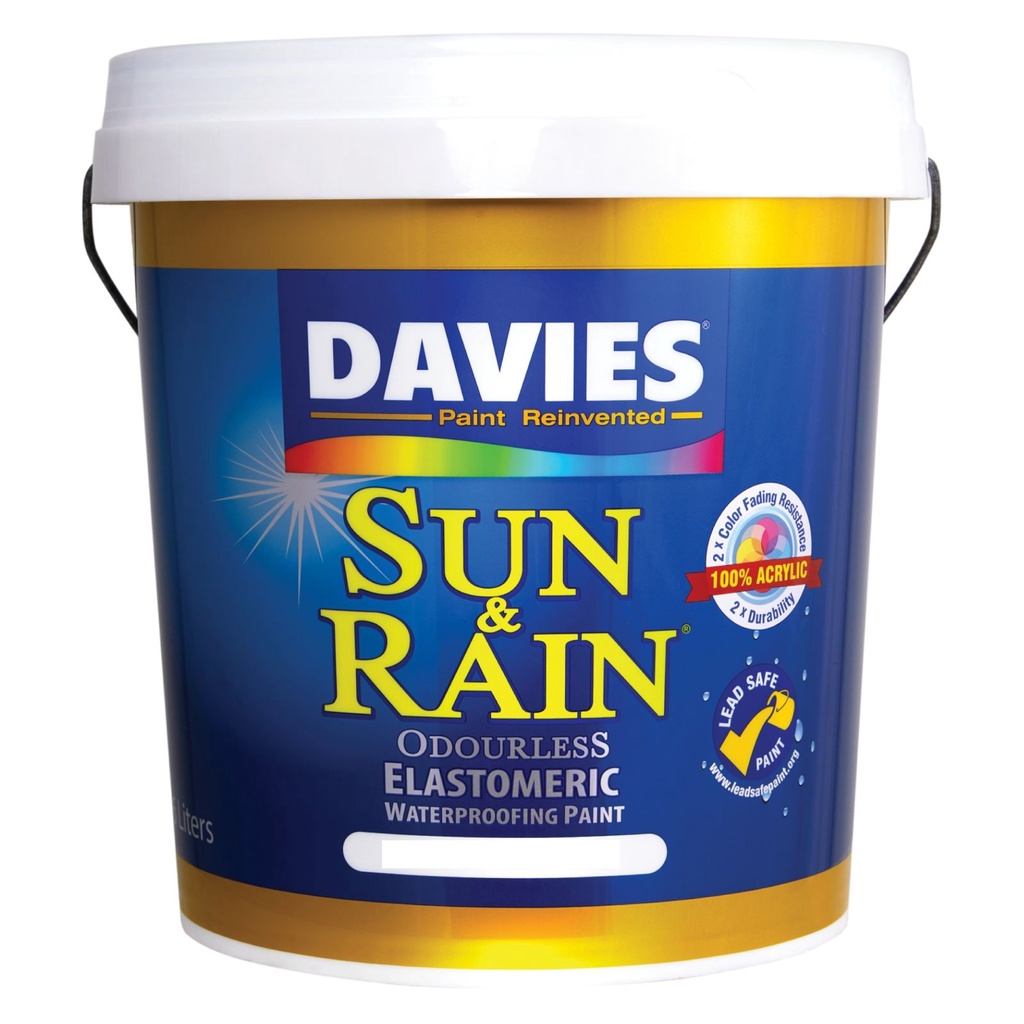 Sun and Rain Elastomeric Latex Paints (16 Liters / 1 Pail) ORANGE and ...