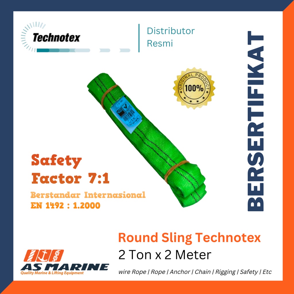Technotex Round Sling / Roundsling 2 Tons x 2 Meters | Shopee Philippines