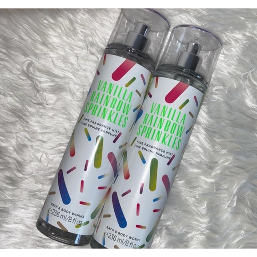 Vanilla Sprinkle rainbow Bath & body works Fragrance mist 236ml ...
