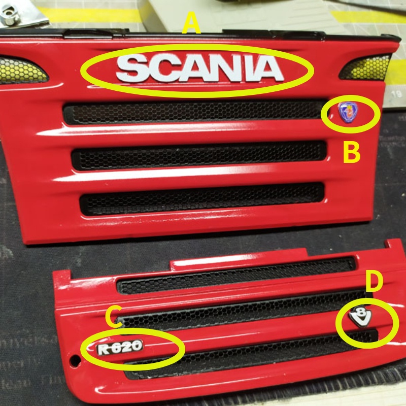 1/14 Tamiya Scania R620 3d LOGO Sticker | Shopee Philippines