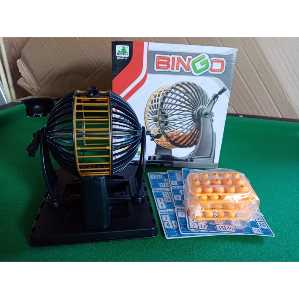 BINGO ROLLER SET WITH AUTHOMATIC RAMDOM BALL SELECTOR/ GAME ROTARY CAGE ...