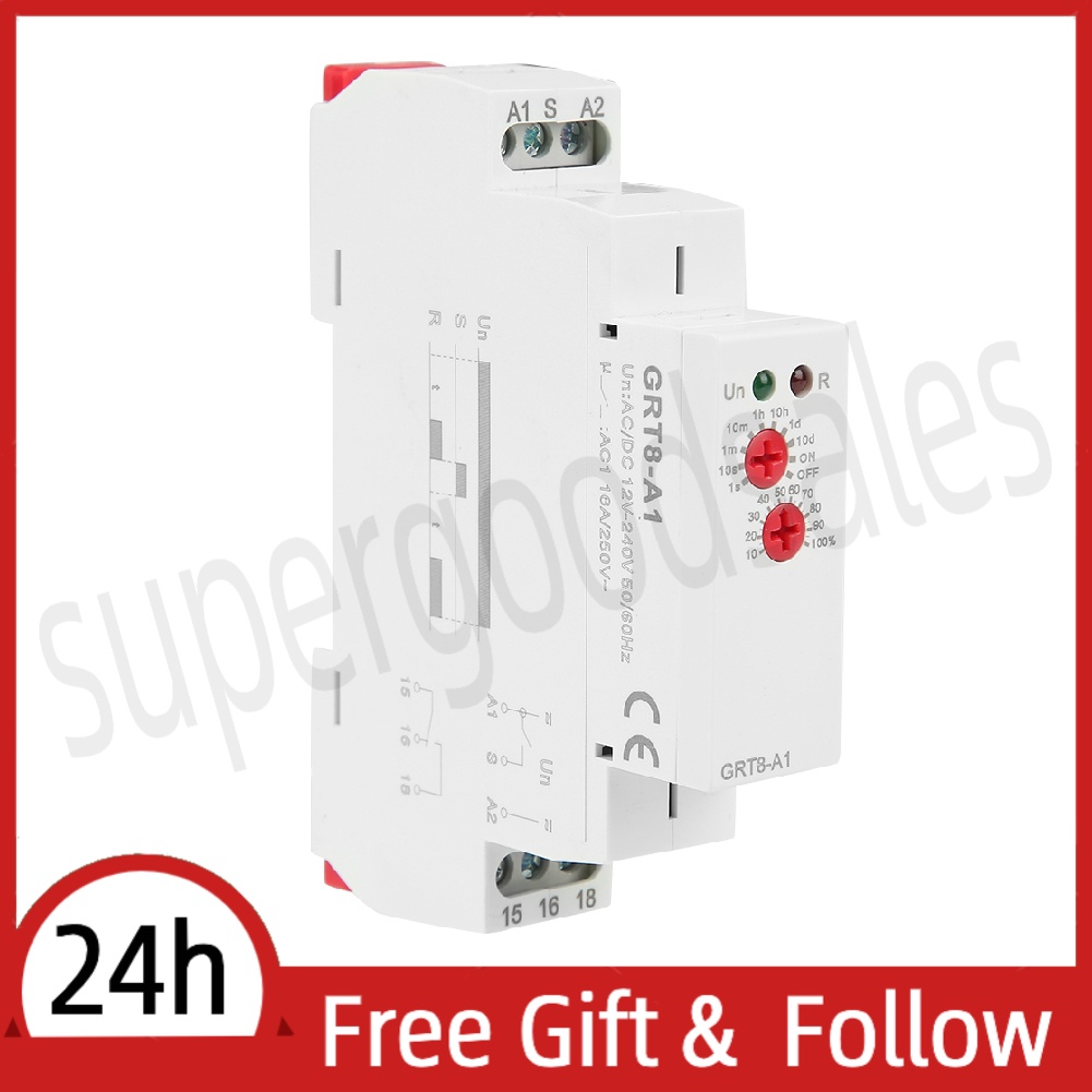 Power On Delay Time Relay DIN Rail Type AC/DC 12V~240V | Shopee Philippines