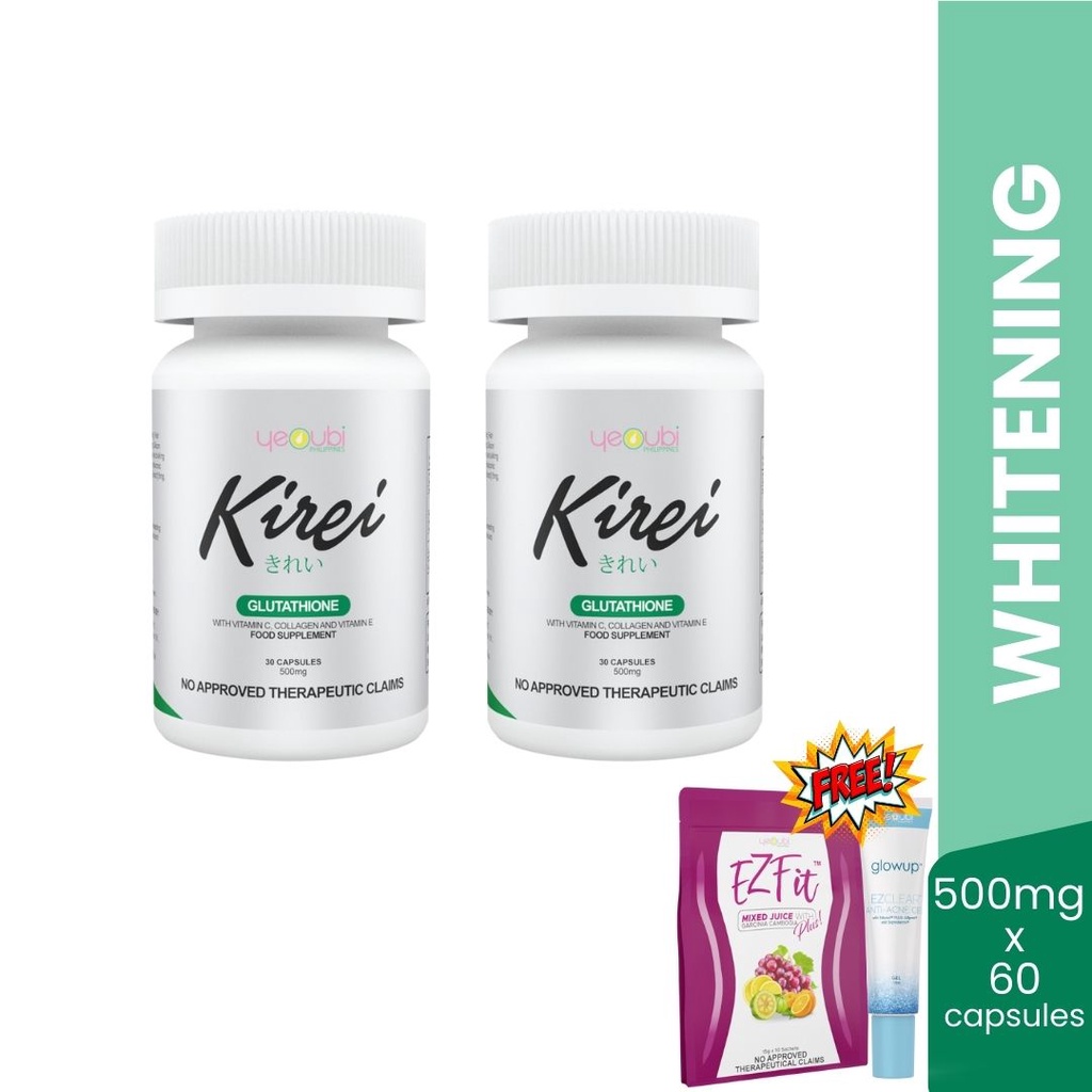 KIREI Glutathione with Collagen, Vitamin E and C (500mg x 30 Capsules/Bottle) | Shopee Philippines