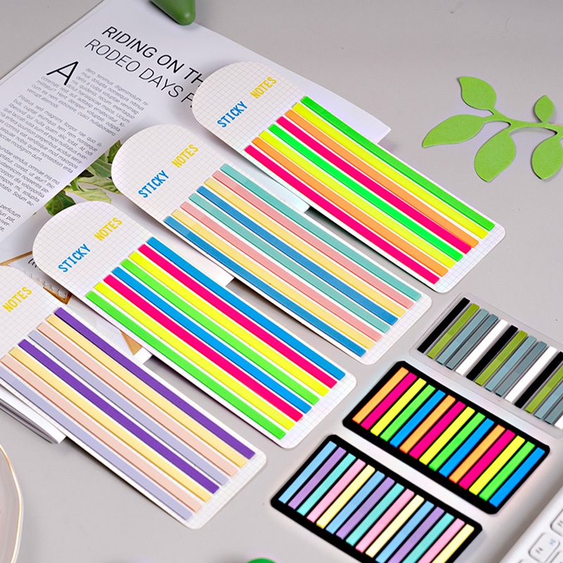 160 Sheets Translucent Fluorescent Index Sticky Note Office ...