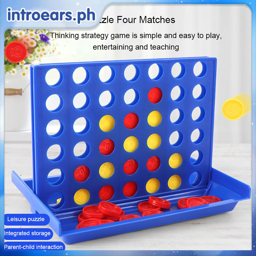 INTR Large Connect Four In A Row 4 In A Line Board Game Foldable Kids ...