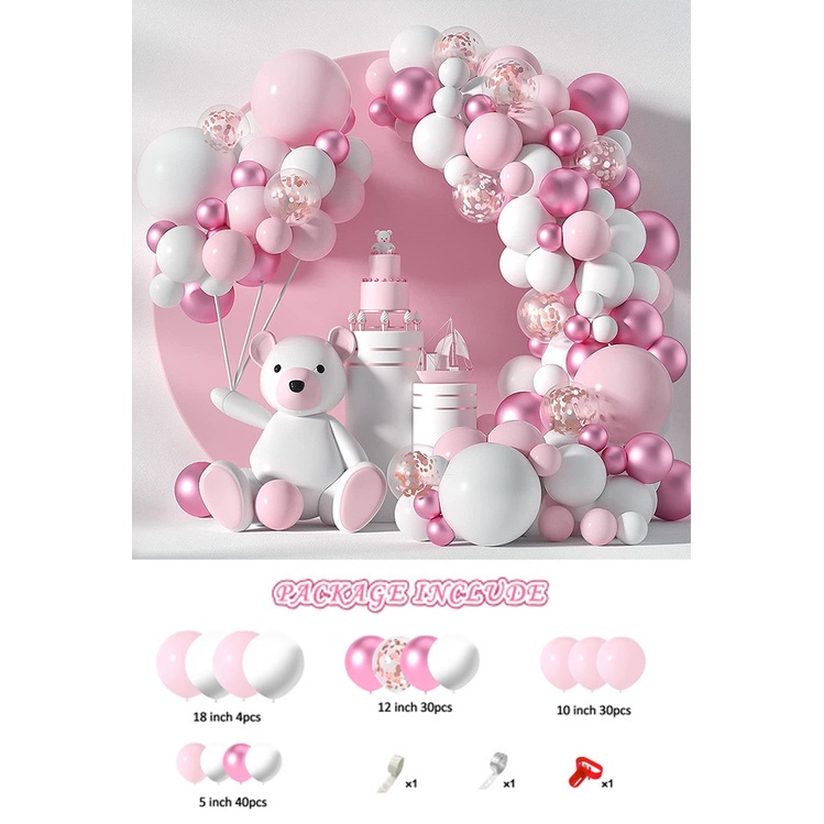 【Free Gift】Arch Balloon Set Decoration RosePink Wedding Birthday ...