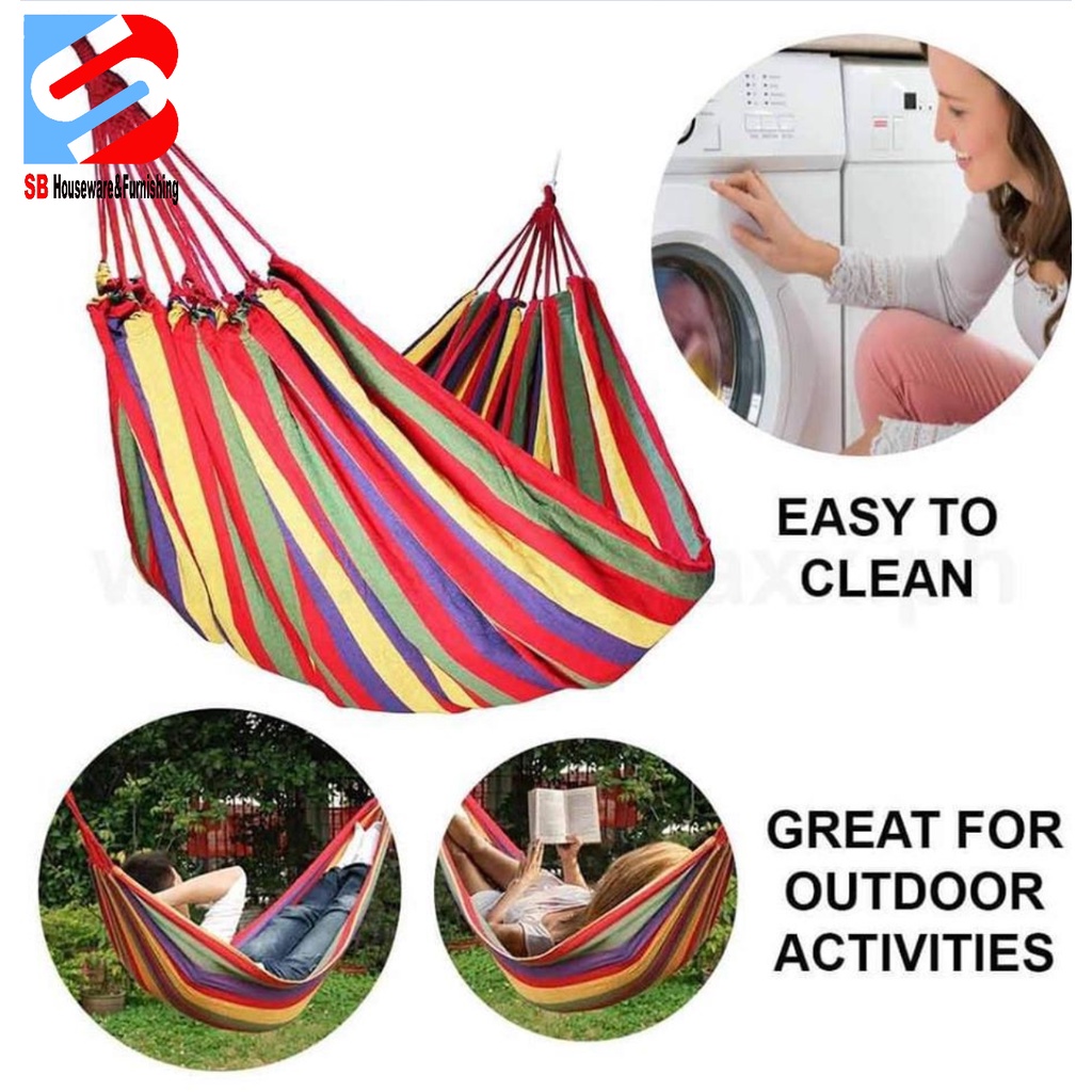 Hammock Duyan Hanging Sleeping Bed Portable Camping Outdoor Hammock ...