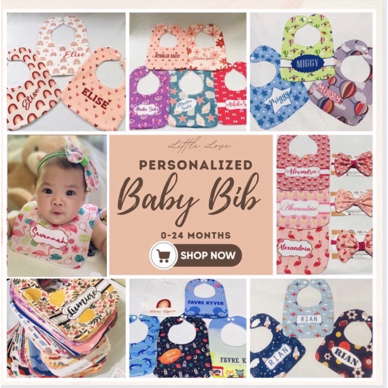 Personalized Baby Bib Code 101-200 | Shopee Philippines