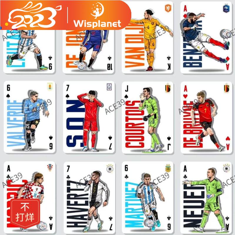 World Cup Soccer Star Poker 32 Strong Team 52 Stars Illustrator ACE39 Authorized Hand-drawing ...