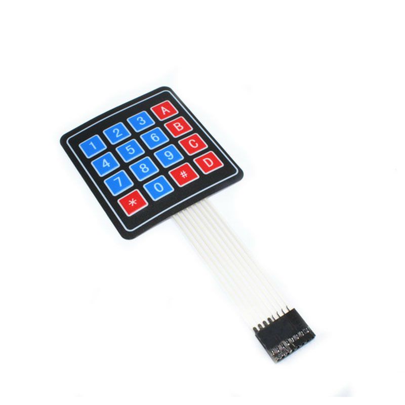 Large Button Key Pack 4*4 Matrix Keyboard Microcontroller External Expansion Membrane Panel ...