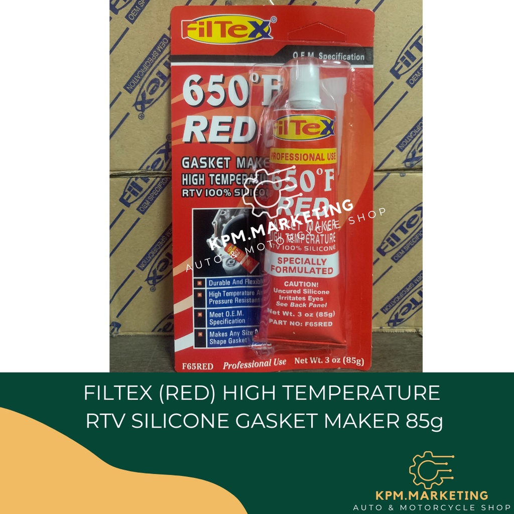 FILTEX red / black high temperature RTV silicone gasket maker 85g ...
