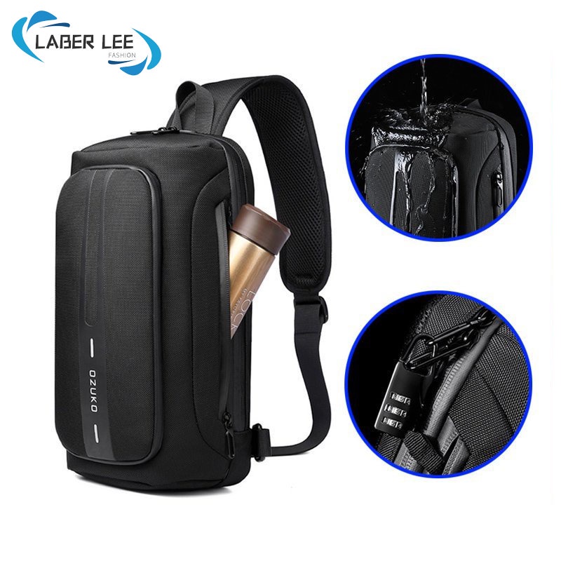 LABER LEE Crossbody Bag Men Chest Anti-Theft Waterproof Outdoor Pack ...