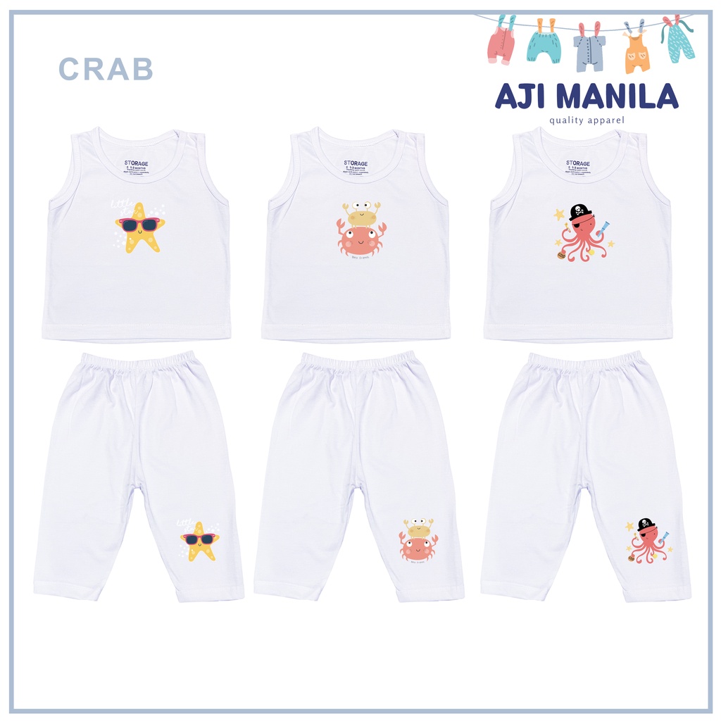 AJI Kids New Born Baby Infant Sando and Pajama 1-10 Terno Bundle Set ...