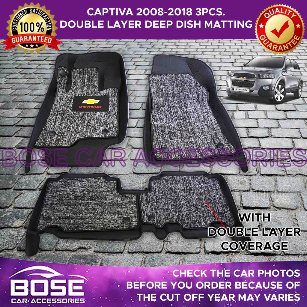 7D Deep Dish Matting Chevrolet Captiva 2008 - Onwards Double Layer ...