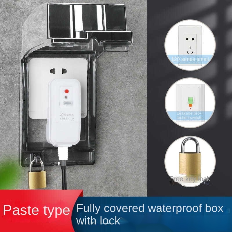 【COD】Socket Waterproof Box Self-Adhesive Switch Cover Power Protection ...