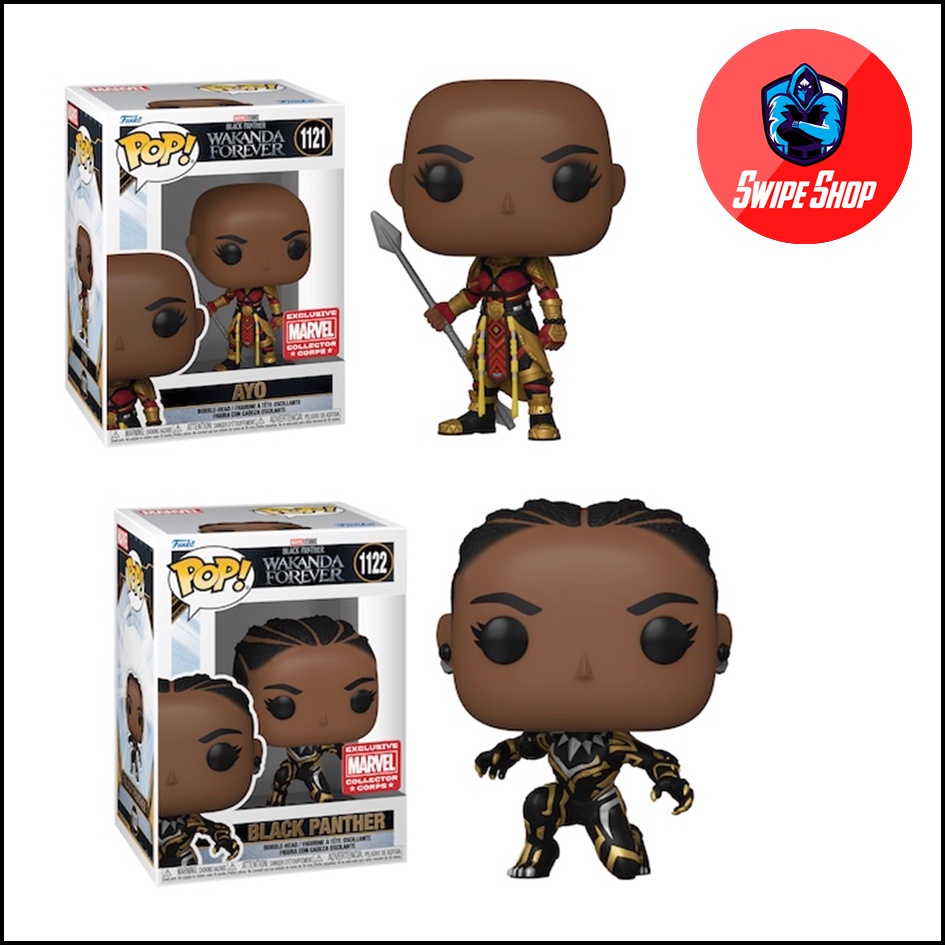 Funko Pop Black Panther Unmasked Ayo Black Panther Wakanda Forever MCC ...