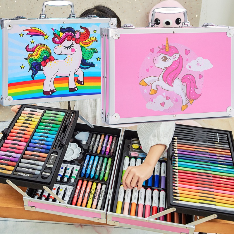 145Pcs Art Drawing Coloring Set For Children Under 3 Years watercolor ...