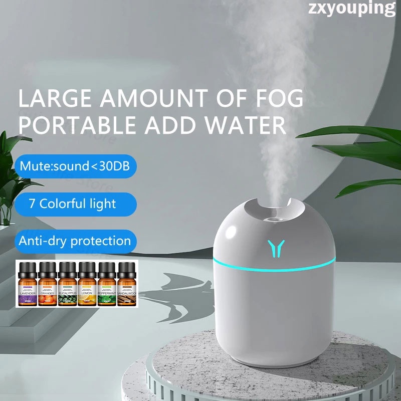 250ML Mini Air Humidifier Aroma Essential Oil Diffuser For Home Car USB ...