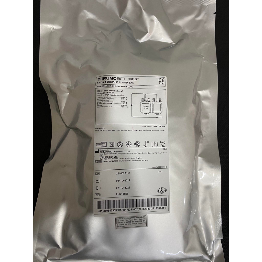 TERUMO BLOOD BAG 450ML | Shopee Philippines