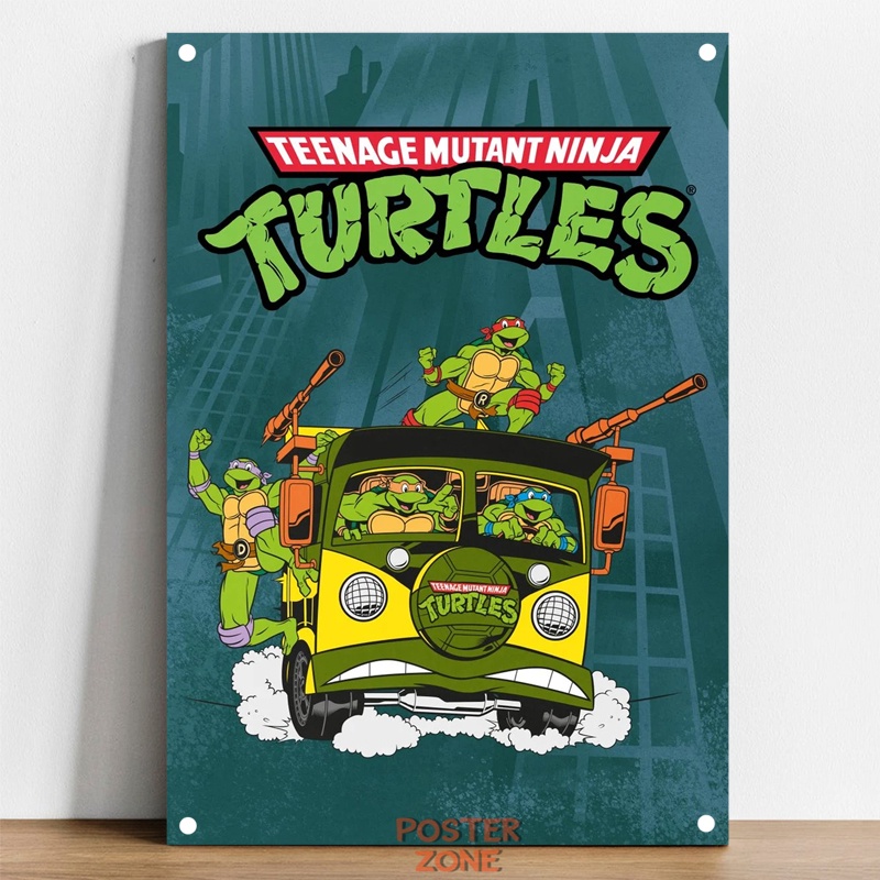 TMNT The Party Wagon Metal Poster TV Shows Movie Game Anime Tin Sign ...