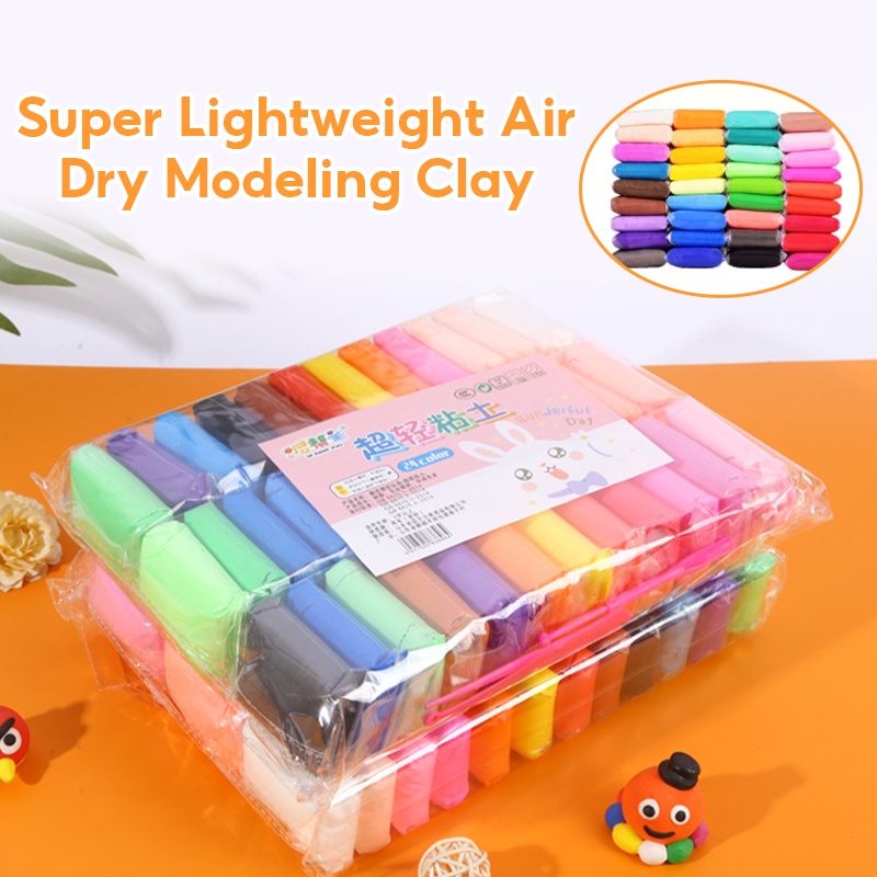 Super Lightweight Air Dry Modeling Clay Kit ( 36 Colors ) | Shopee ...