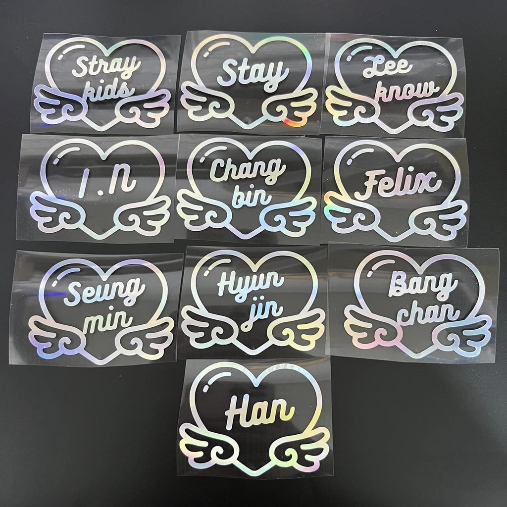 STRAY KIDS VINYL DECAL LIGHT STICK STICKER | Waterproof member name ...