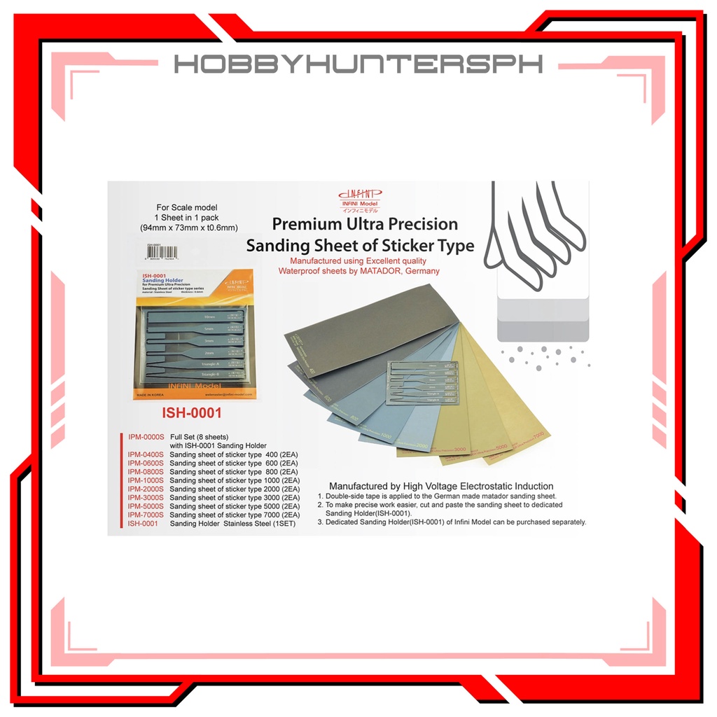 Infini Model IPM Matador Sanding Sheet of Sticker type (Full Set 8 ...