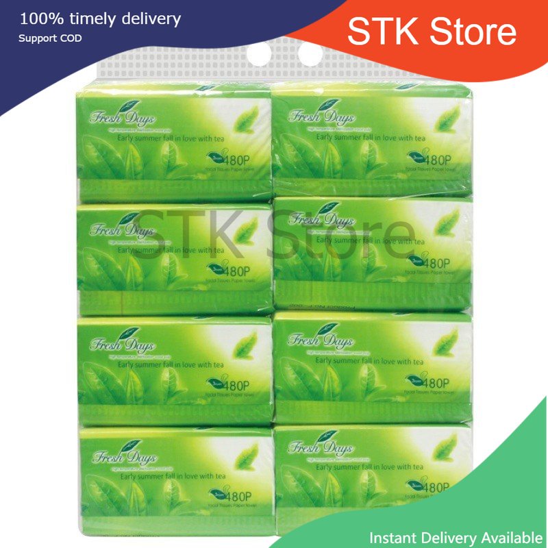 T002 FRESH DAYS FACIAL TISSUE BOX 480 SHEETS #tissue #thick # ...