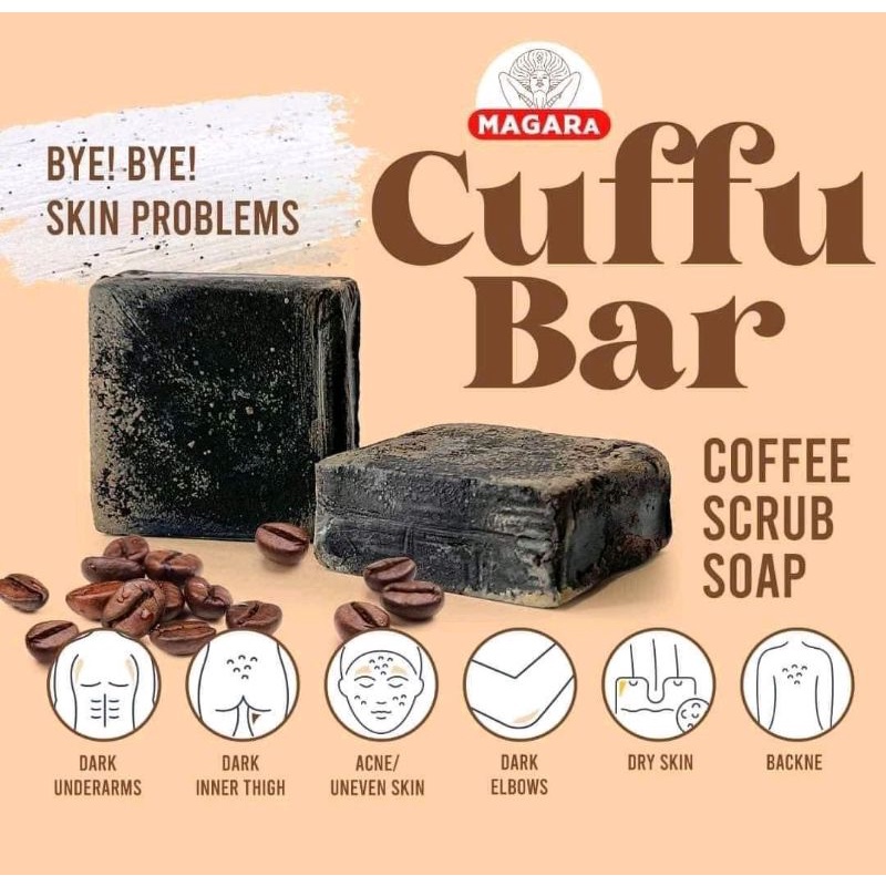Cuffu bar coffee scrub soap 3in1 exfoliate, whiten, moisturise by ...