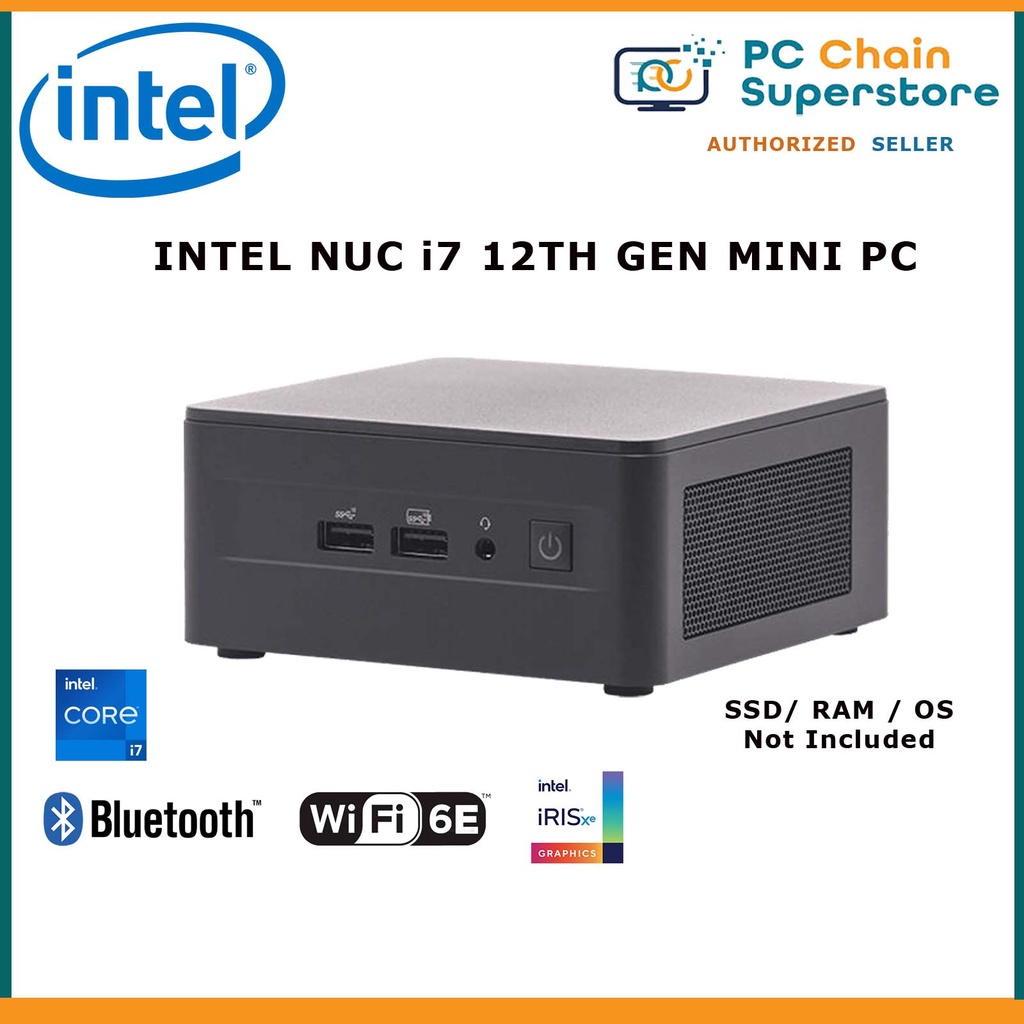 Intel NUC 12 Pro Kit i7 12th Gen i7-1260P 12 Cores Barebone Mini ...
