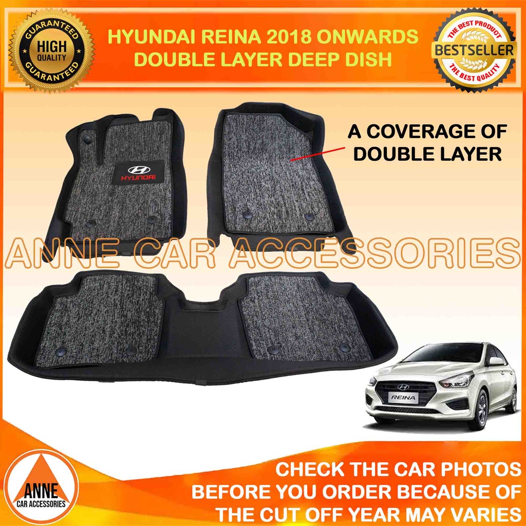 Double Layer 7D Deep Dish Matting for Hyundai Reina 2018 - 2022 Model ...