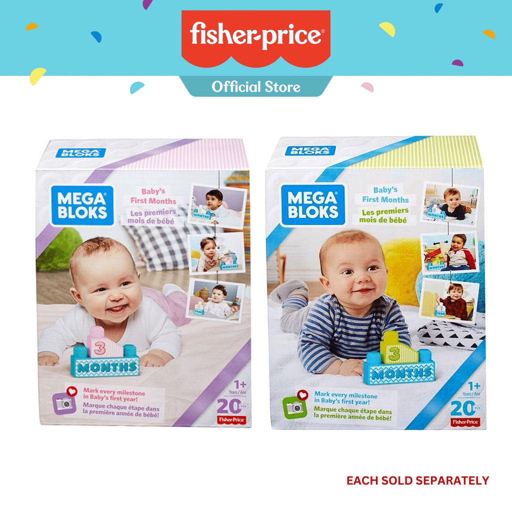 Mega Bloks Baby 1st Month for Toddlers Toys for Girls or Boys Ages 1 ...