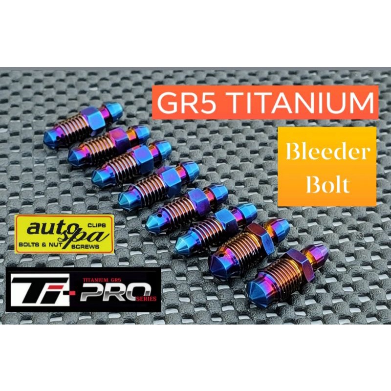 Titanium Gr5 Ti-PRO bleeder bolts M8x1.25P/M10x1.0P(brembo). | Shopee ...