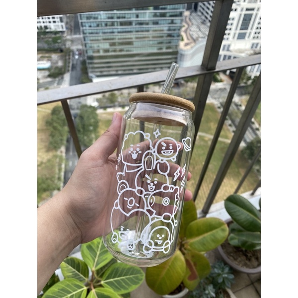 BelahomePh BTS Iced coffee Glass Borosilicate Glass Heat Resistant ...