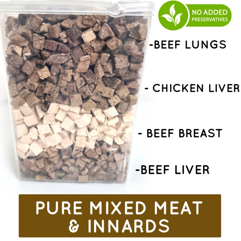 FREEZE DRIED RAW BEEF LUNG LIVER CHICKEN DUCK BREAST TRAINING TREATS ...