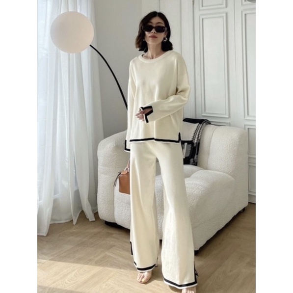 Only.Fashion Loose Type Knitted Terno Pants #7318 | Shopee Philippines