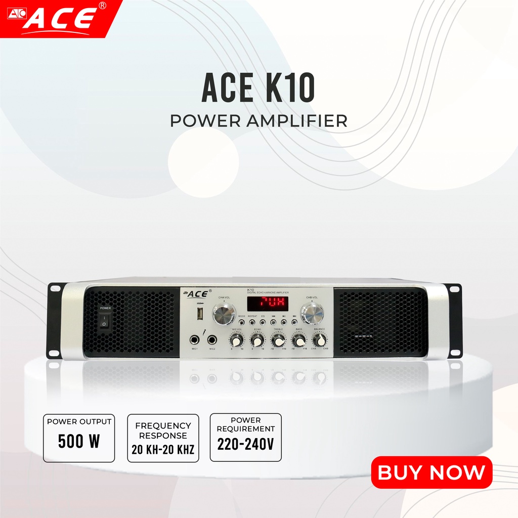 ACE K-10 Stereo Karaoke Amplifier | Shopee Philippines