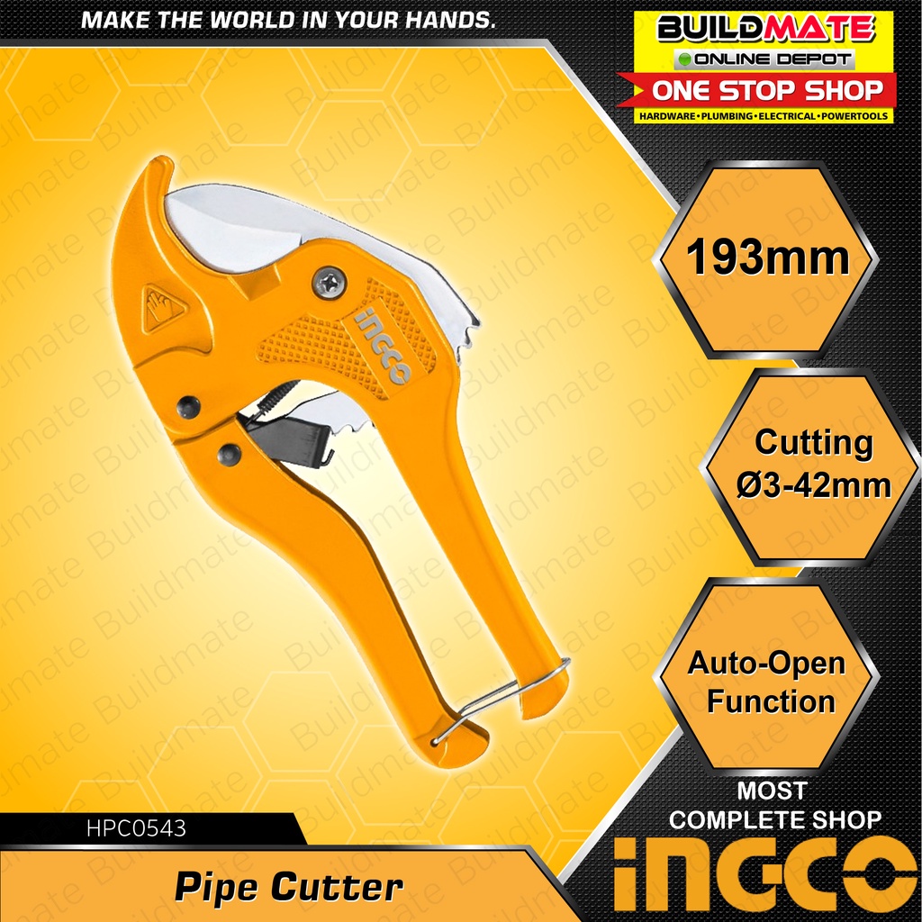 BUILDMATE Ingco Industrial PVC Pipe Cutter 193MM / 210MM Sharp Blade ...